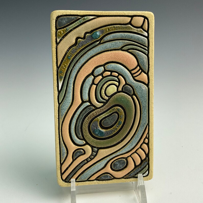 Handmade Ceramic Art Tile/ Bioorganic Wood Grain Art Tile - Etsy