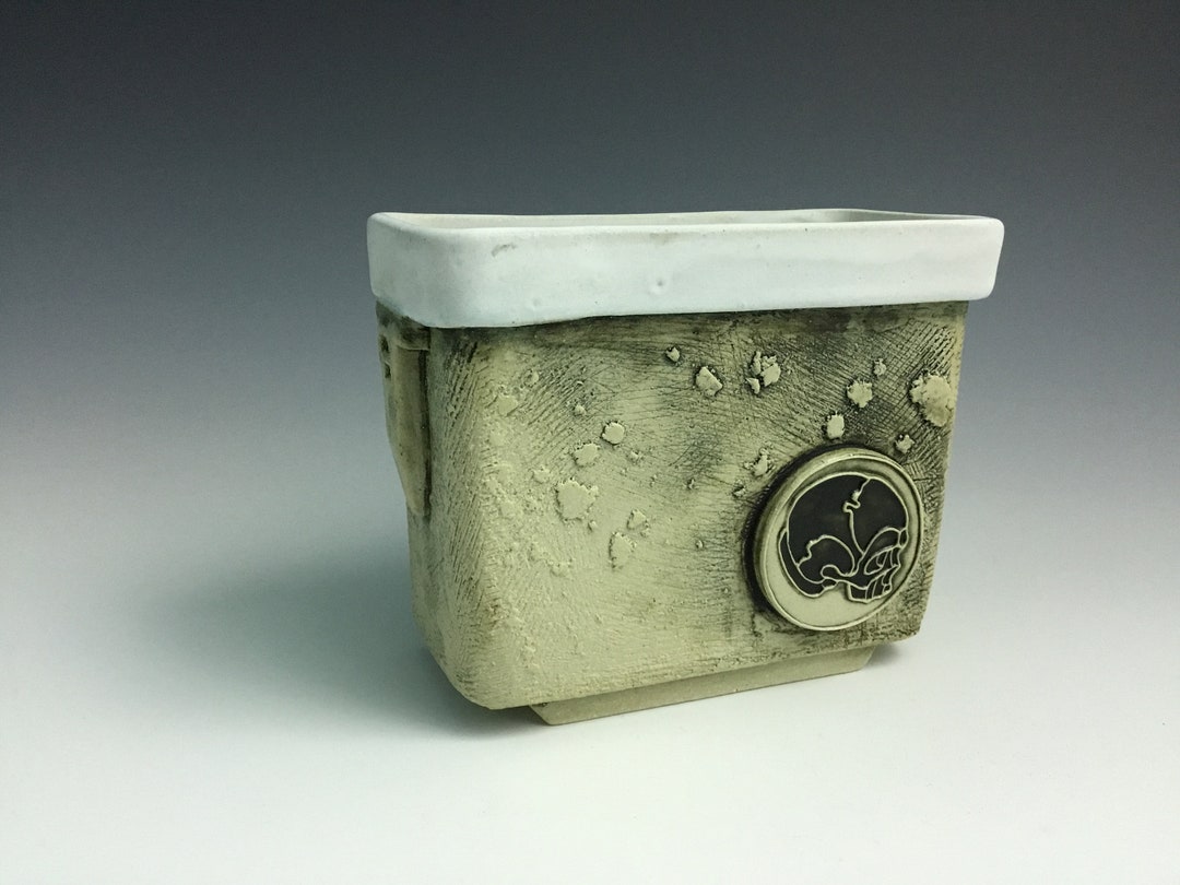 Handmade Ceramic Slab Built Window Sill Planter /skull Themed - Etsy