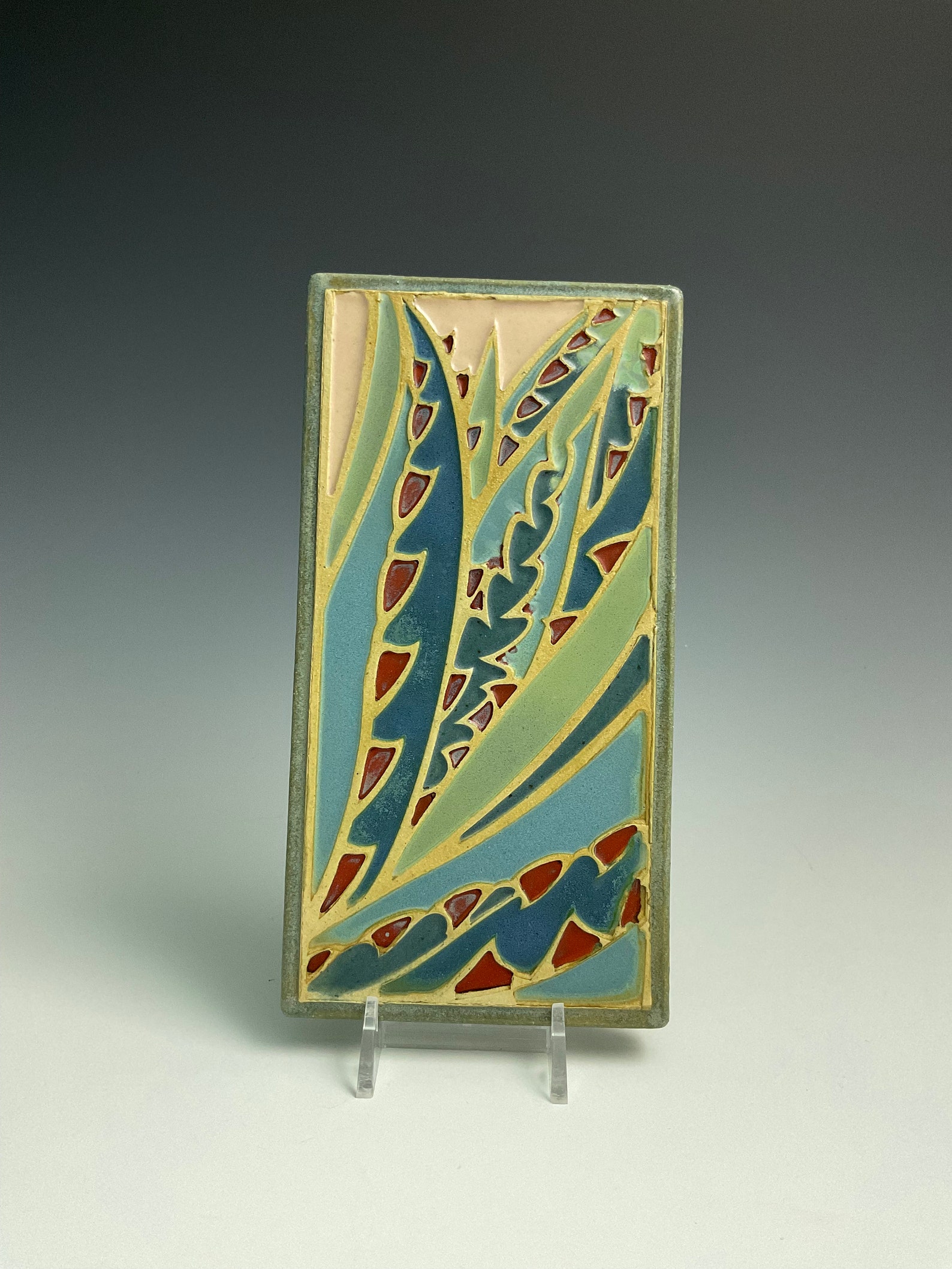 Handmade Ceramic Art Tile, Agave Succulent Tile - Etsy