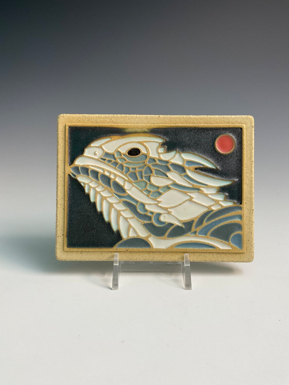Handmade Ceramic Art Tile, Horned Lizard - Etsy
