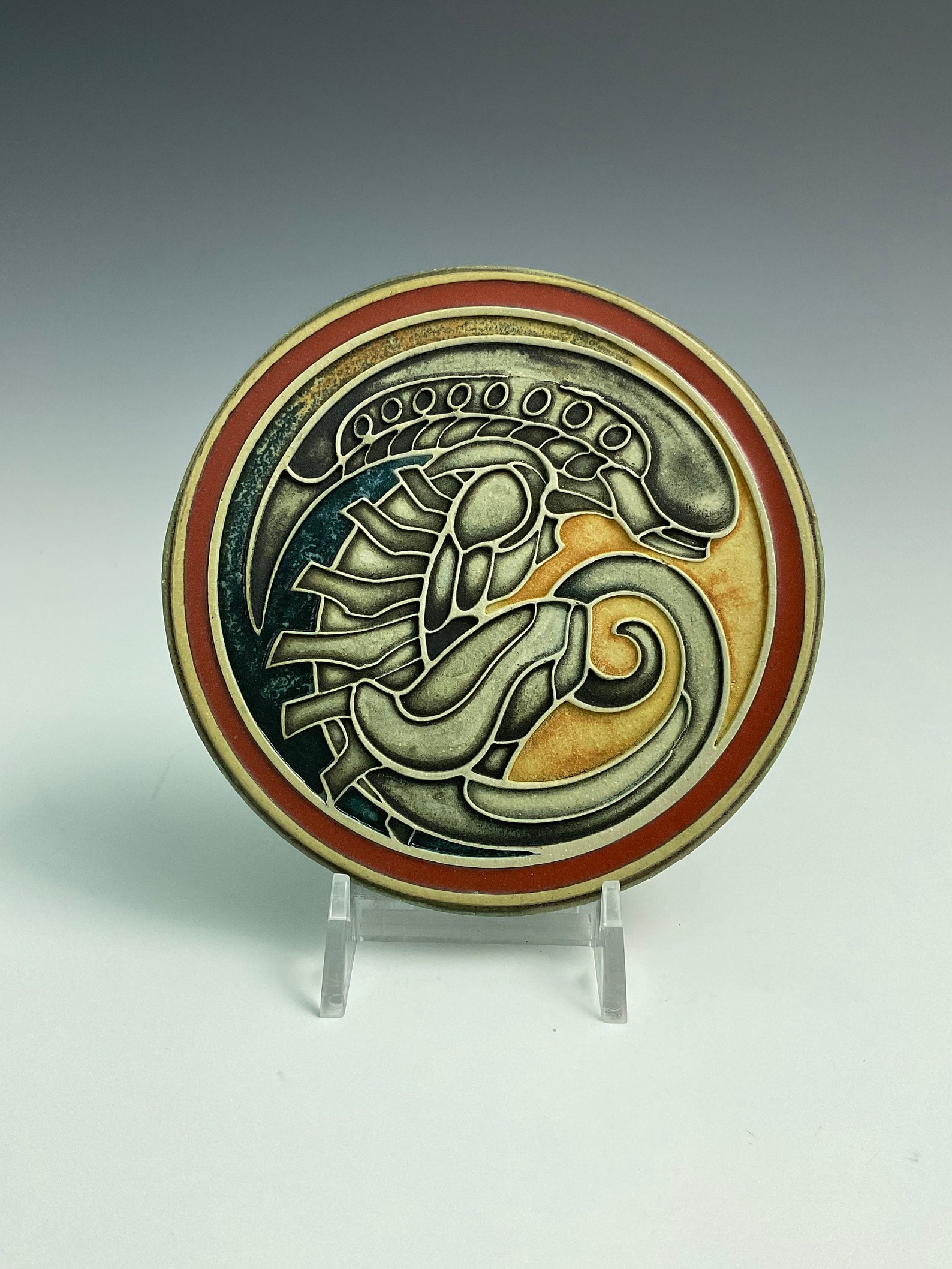 Handmade Ceramic Alien/ Xenomorph Art Tile - Etsy
