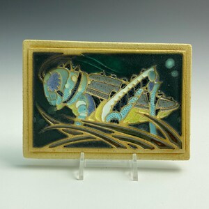 Handmade Ceramic Art Tile, Grasshopper/ Cricket / New Color Phase - Etsy
