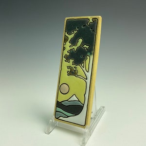 Handmade Ceramic Landscape Art Tile - Etsy