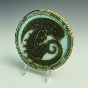Handmade Ceramic Alien/ Green Patina Xenomorph Art Tile - Etsy