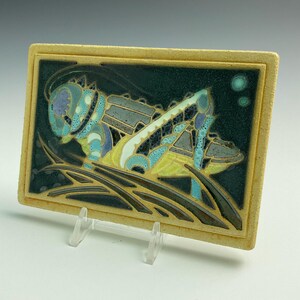 Handmade Ceramic Art Tile, Grasshopper/ Cricket / New Color Phase - Etsy