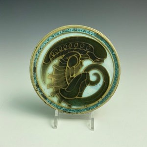 Handmade Ceramic Alien/ Green Patina Xenomorph Art Tile - Etsy