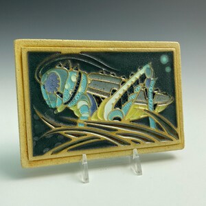 Handmade Ceramic Art Tile, Grasshopper/ Cricket / New Color Phase - Etsy