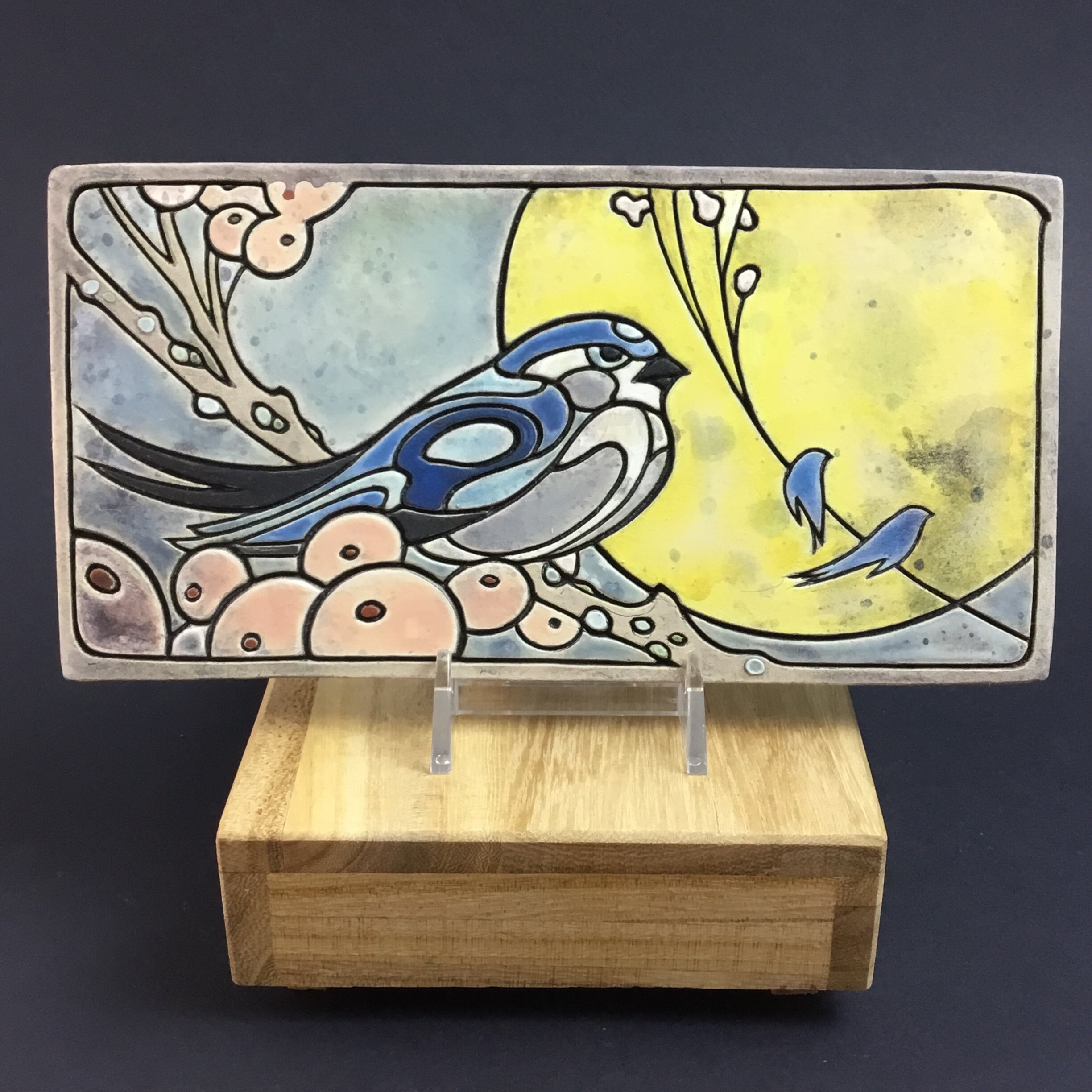 Handmade Ceramic Bird Art Tile | Etsy