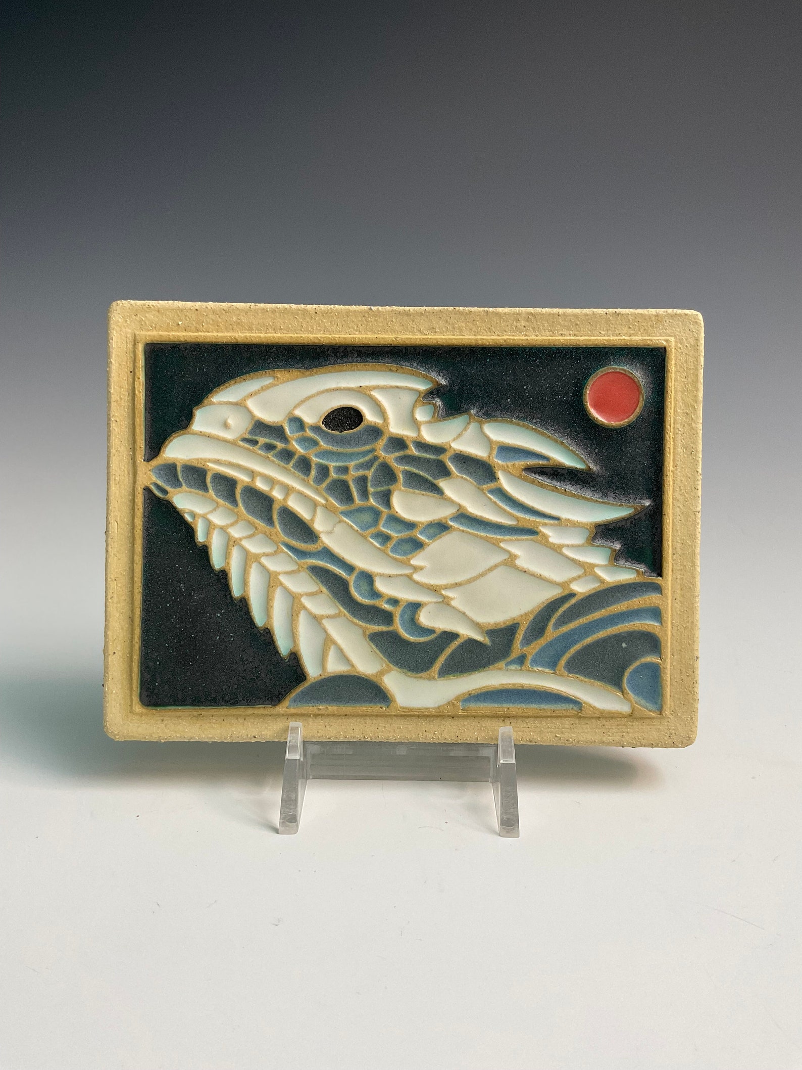 Handmade Ceramic Art Tile, Horned Lizard - Etsy