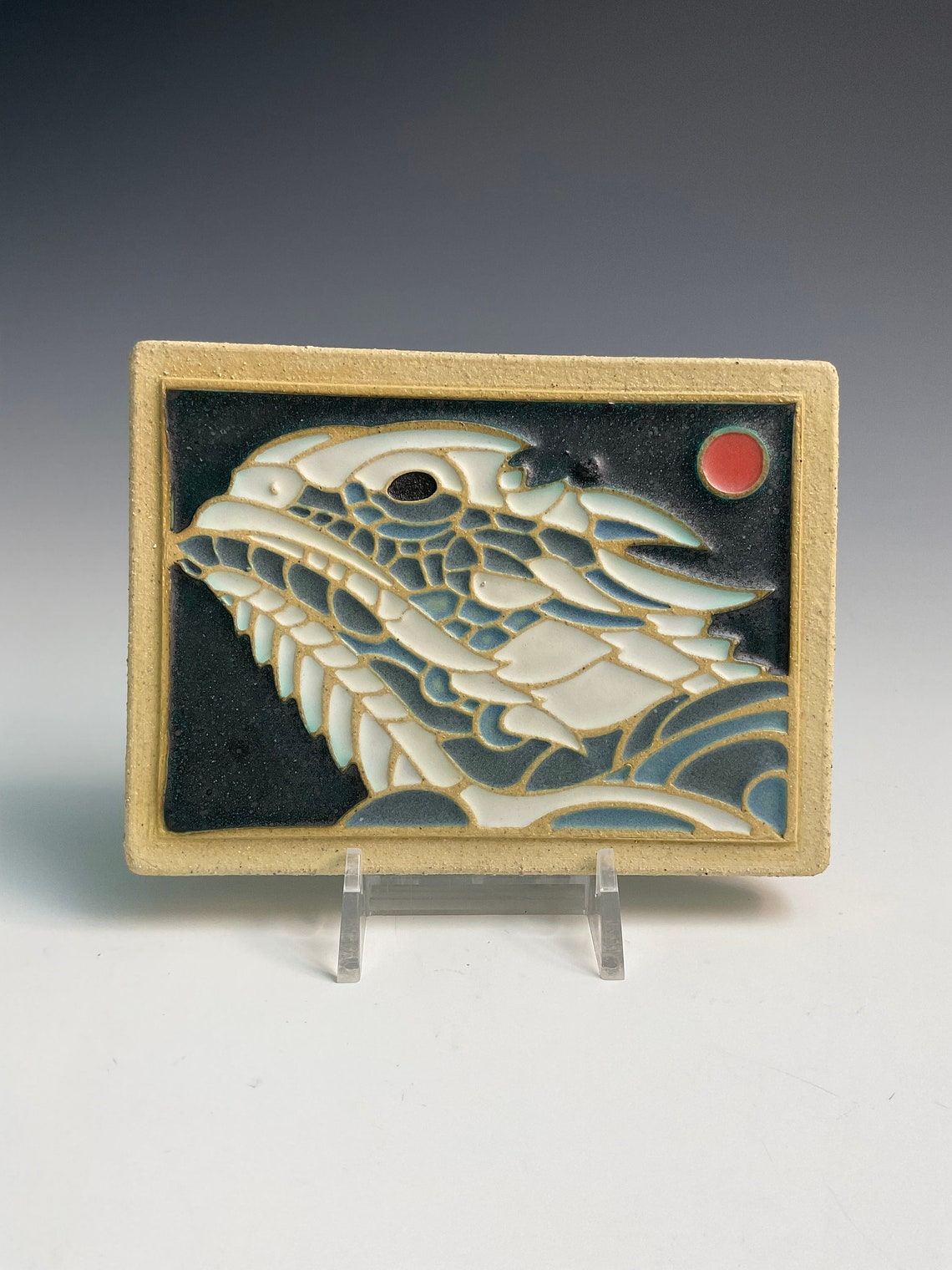 Handmade Ceramic Art Tile, Horned Lizard - Etsy