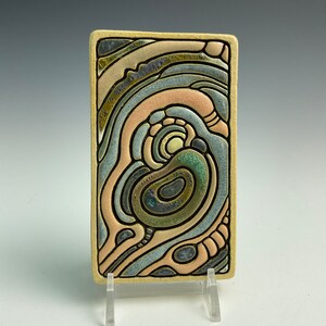 Handmade Ceramic Art Tile/ Bioorganic Wood Grain Art Tile - Etsy