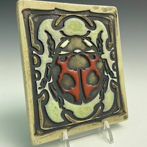 Art Nouveau Inspired Ladybug Handmade Art Tile - Etsy