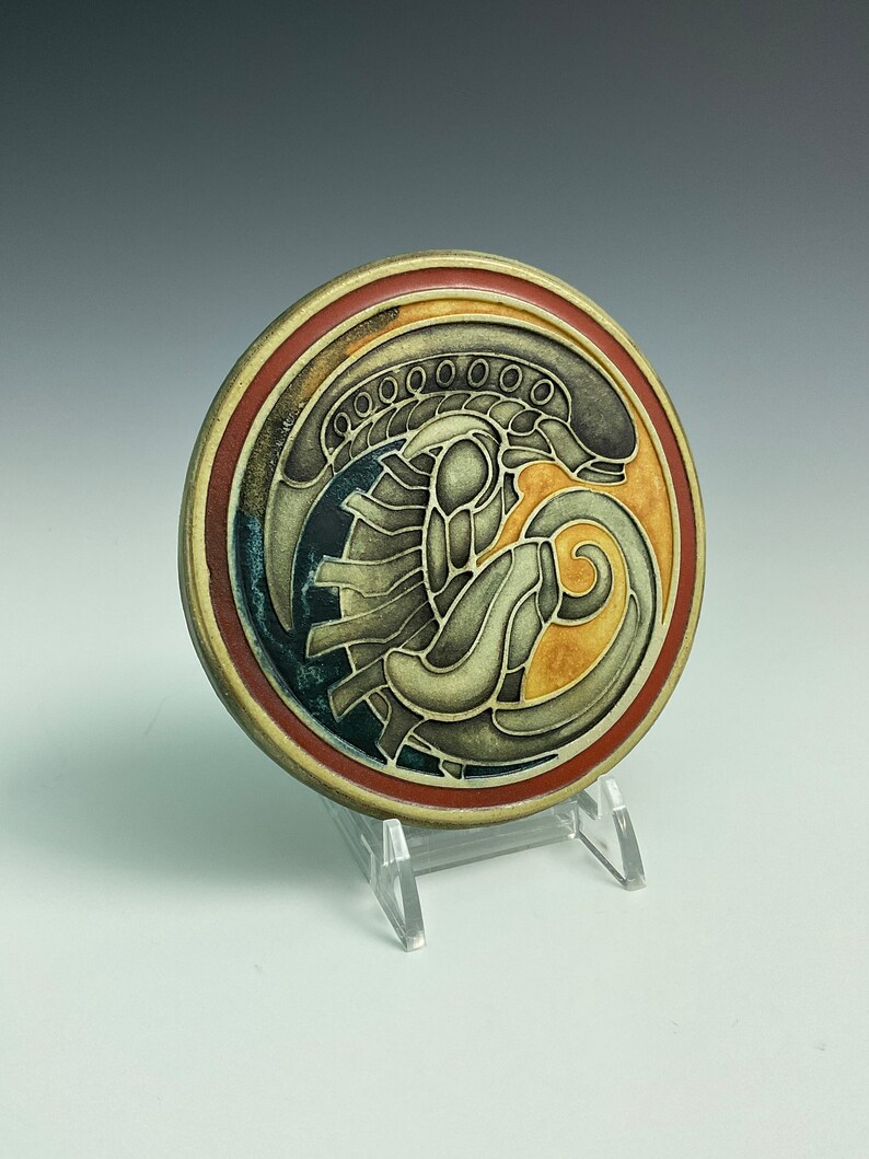 Handmade Ceramic Alien/ Xenomorph Art Tile - Etsy