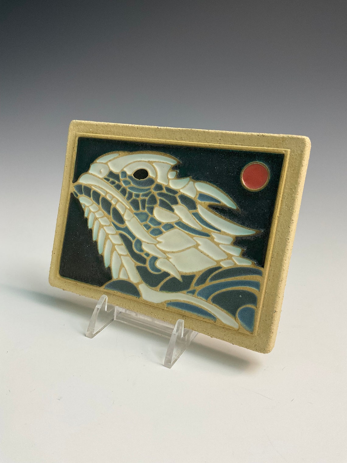 Handmade Ceramic Art Tile, Horned Lizard - Etsy