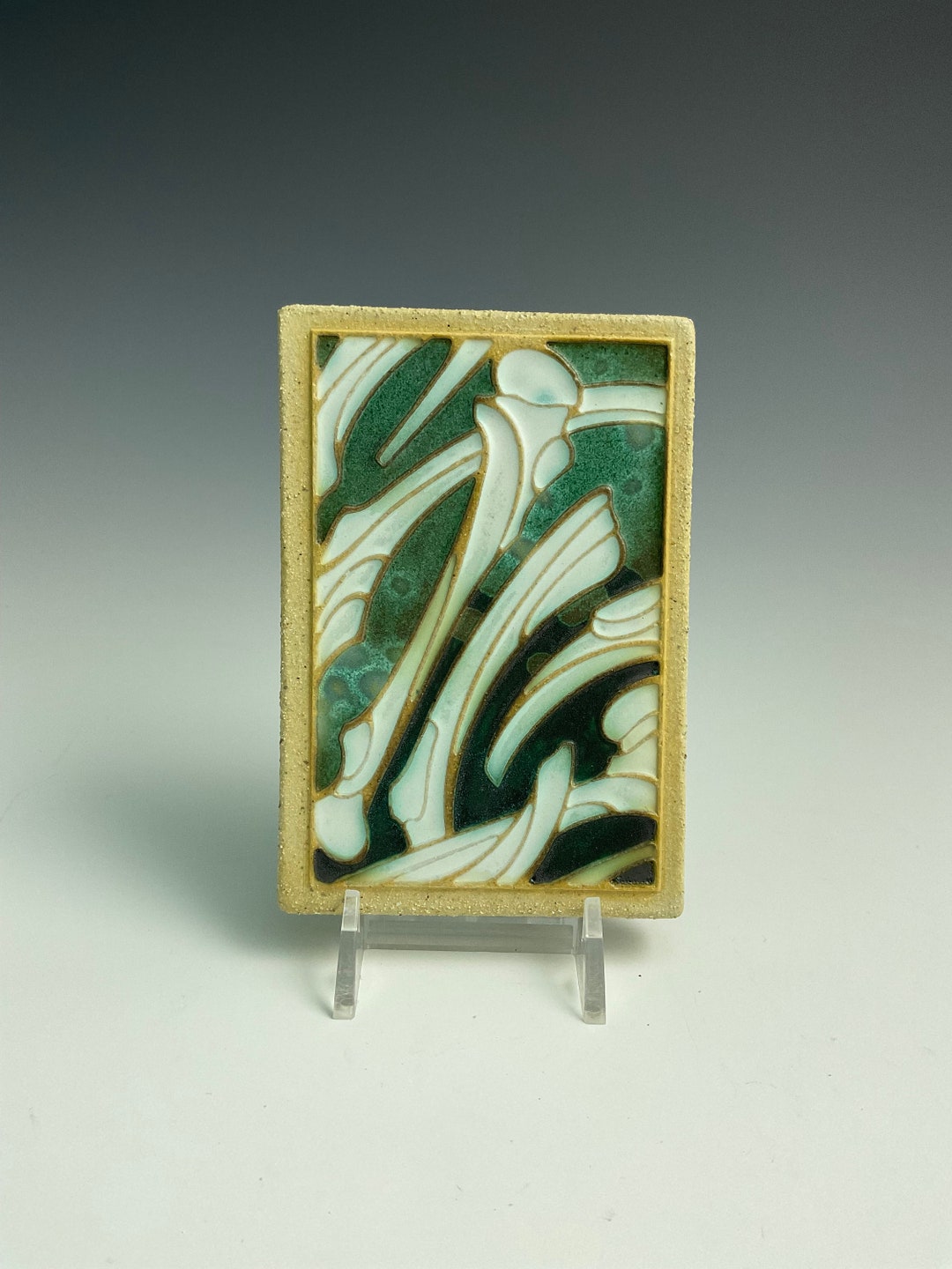 Handmade Ceramic Art Tile, Bones in a Cenote - Etsy