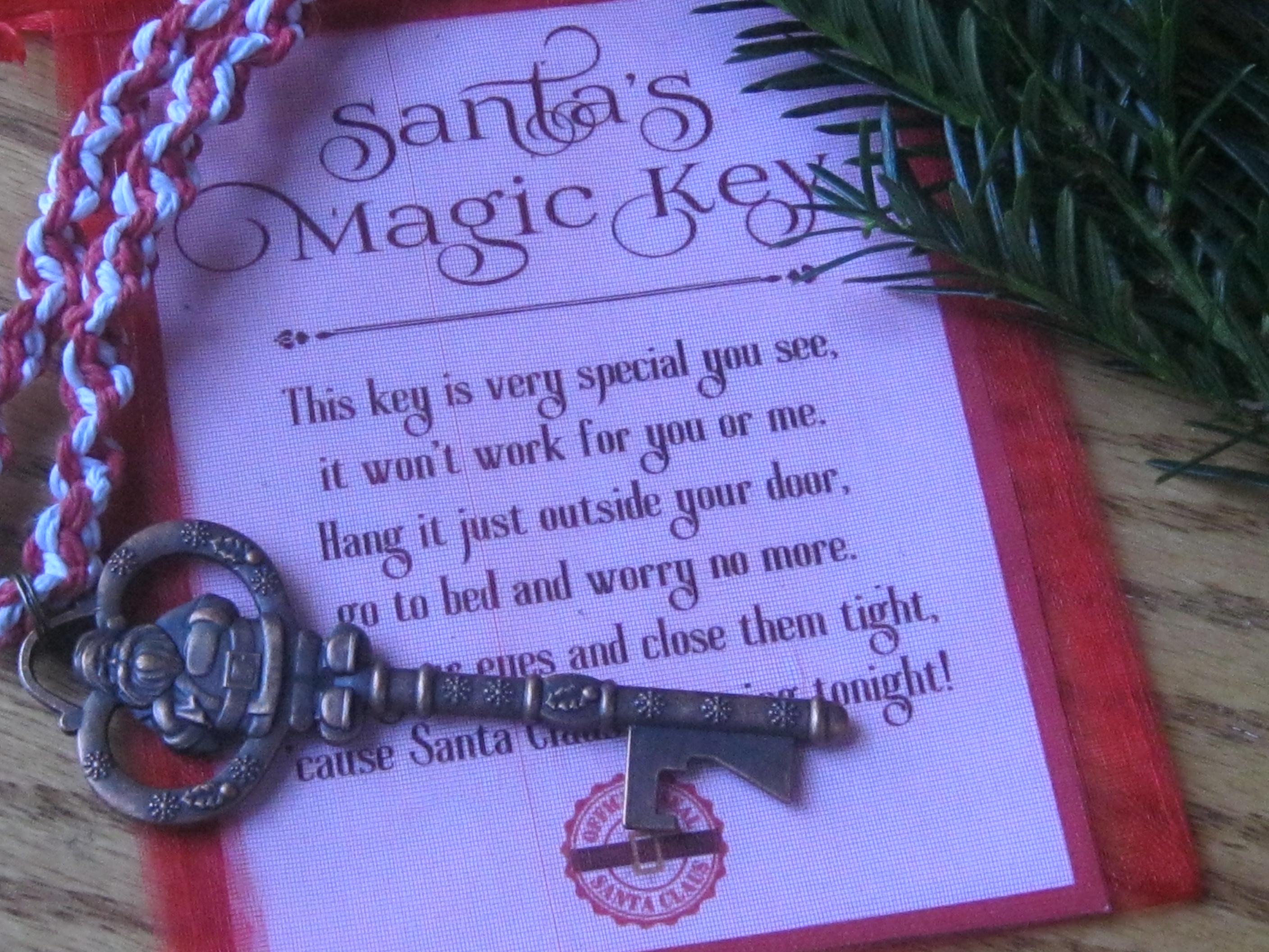 Santa's Magical Key Keepsake Ornament: Handwoven Hemp Key Ring ...