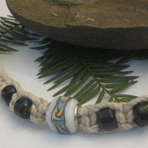 Hemp Choker Necklace, Beaded Hemp Necklace, Hemp Jewelry - Etsy