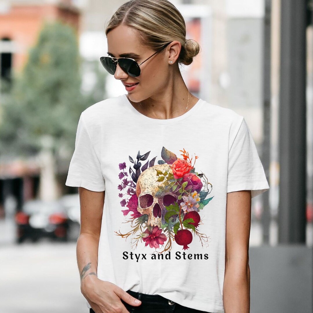 Styx and Stems T-shirt | Persephone and Hades Flower Tee - Etsy