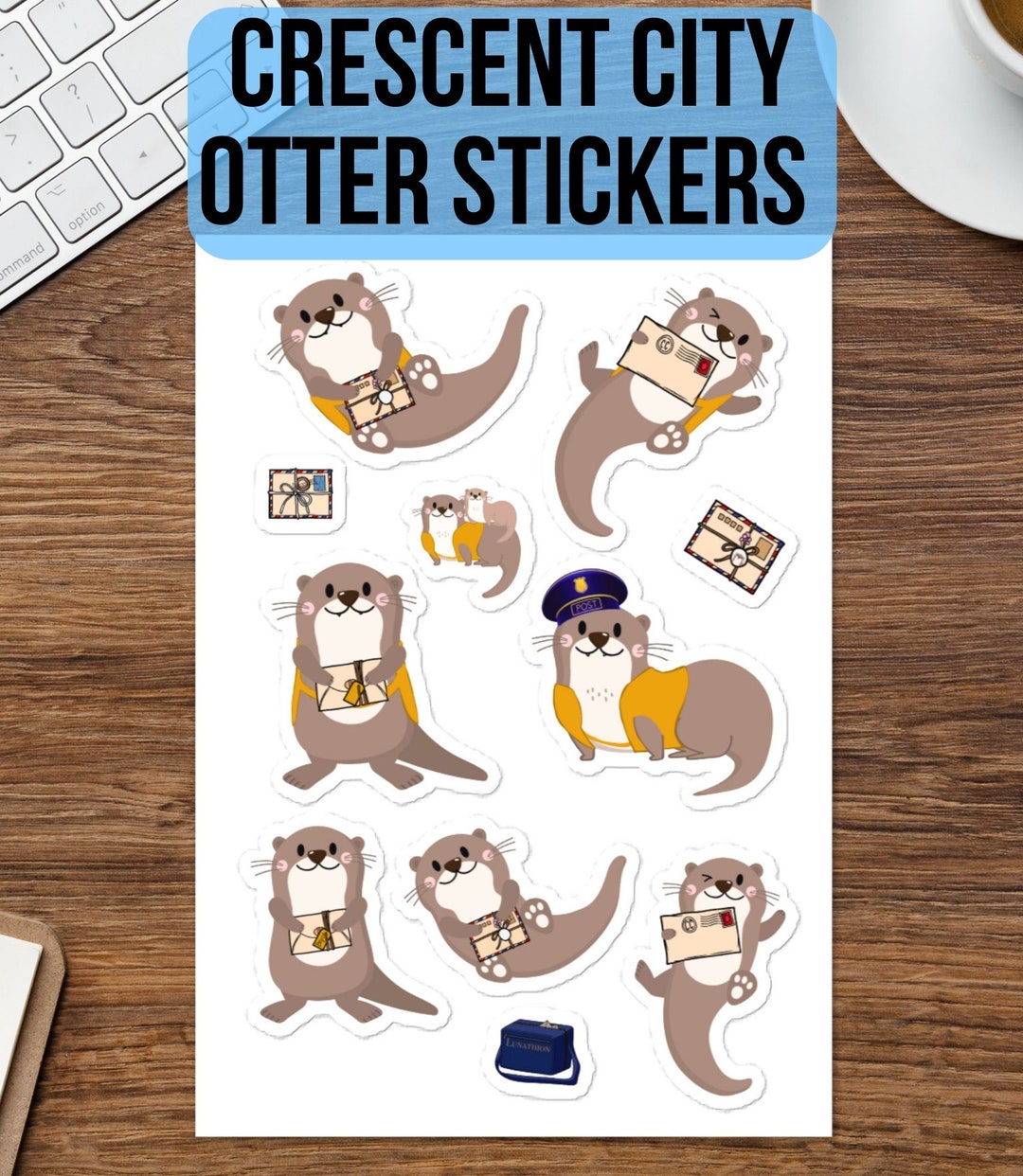 Crescent City Otter Sticker Sheet | Otter Merch | Sarah J Maas Merch ...