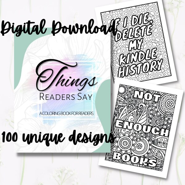 Booktok Coloring Book - Etsy