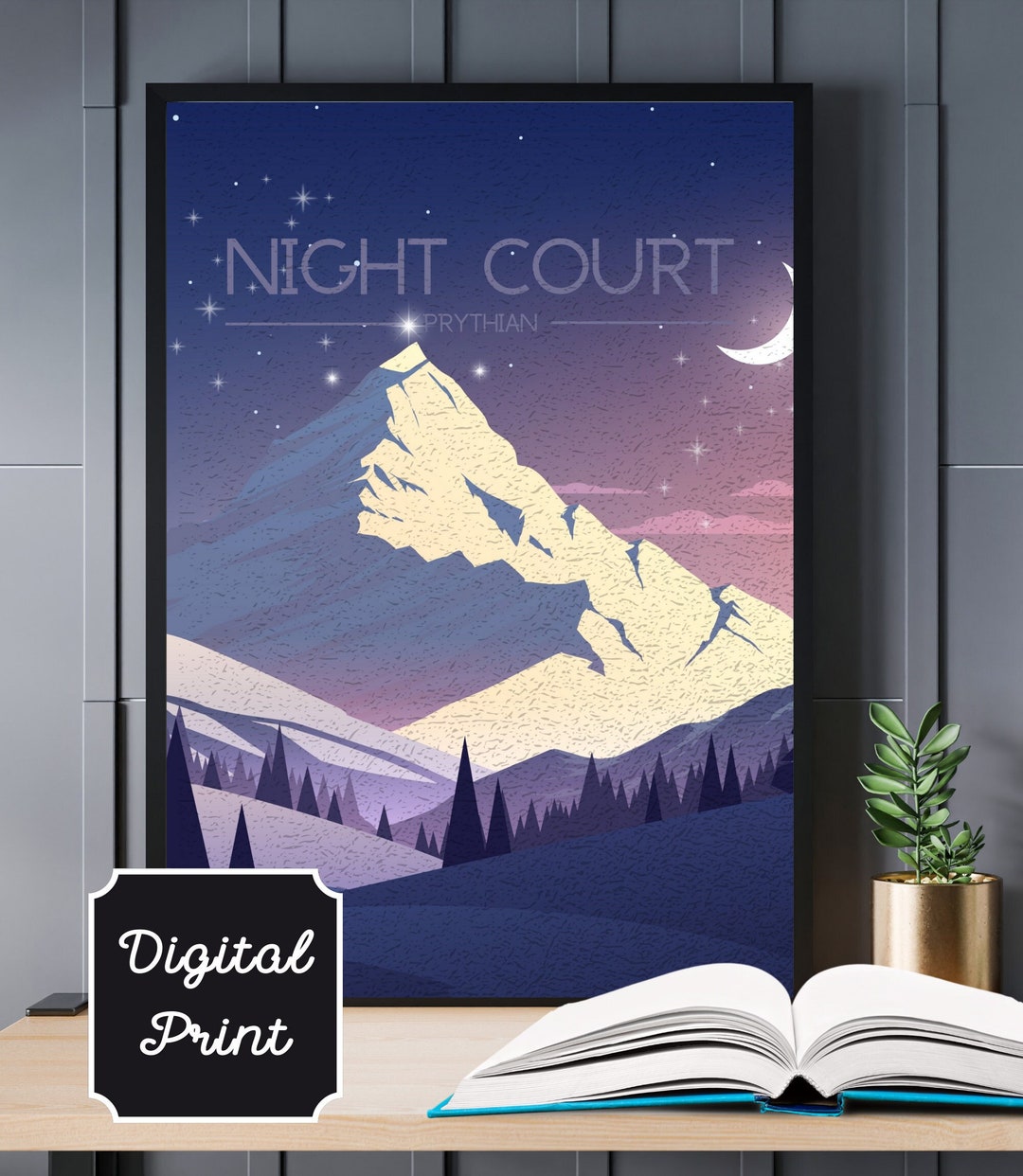 Vintage ACOTAR Courts Sign Prythian ACOMAF Sarah J Maas - Etsy