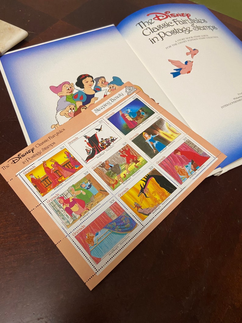 The Disney Classic Fairytales in Postage Stamps Book - Etsy