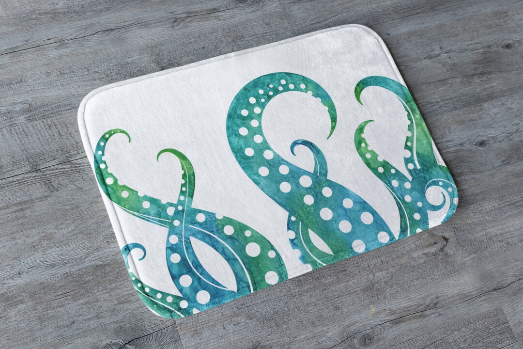 Octopus Tentacles Bath Mat, Sea and Ocean Decor, Beach House, Octopus ...