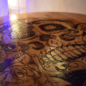 HANDMADE Wood Table | Accent Table | Custom Engraved Table | Wood ...