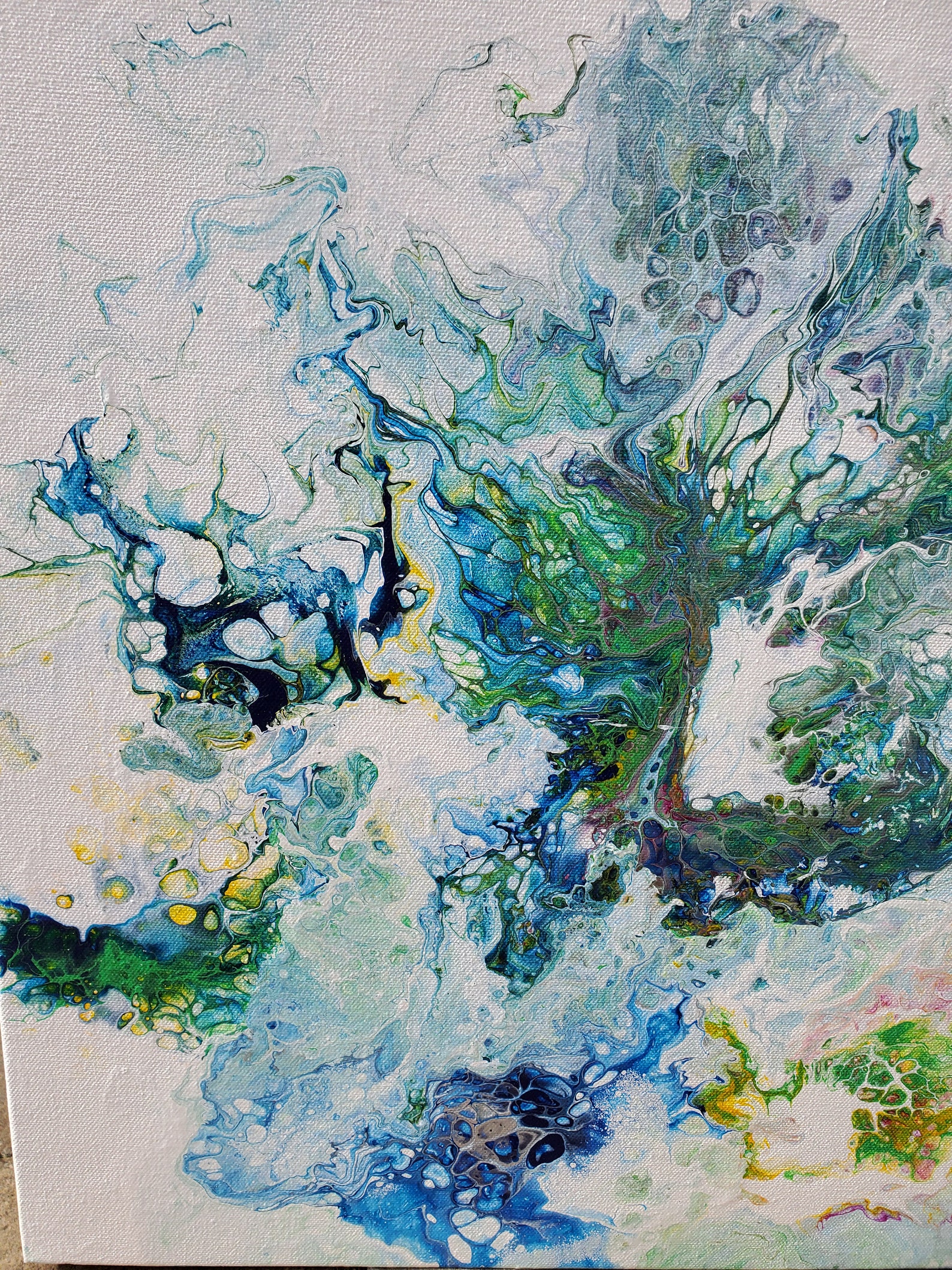 Canvas 20x20 Painting Acrylic Hand-painted Made in - Etsy UK