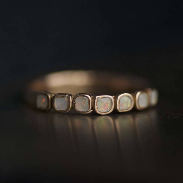 White Opal Ring - Etsy