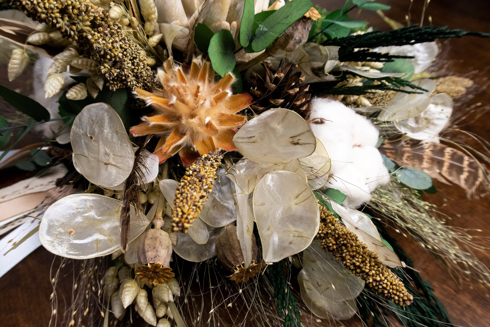 Boho Rustic Wreath With Feathers and Ribbons Preserved Moss - Etsy