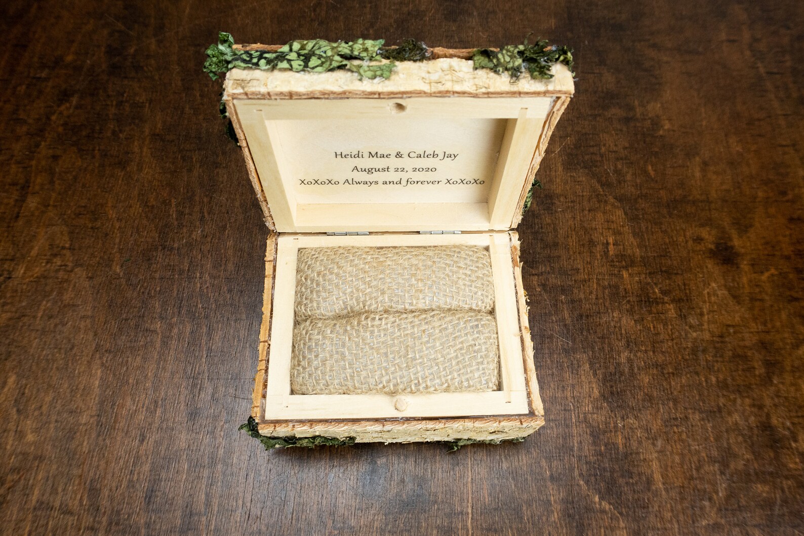 Fall Wedding Rustic Rings Box Woodland Style Birch Bark | Etsy