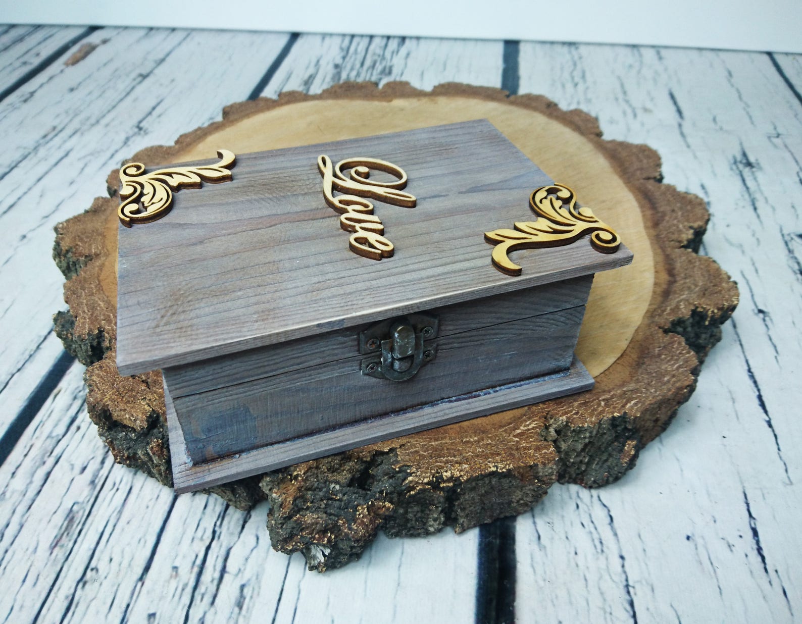 Book Shaped Wedding Ring Box: Rustic Burlap, Shabby Chic - Etsy