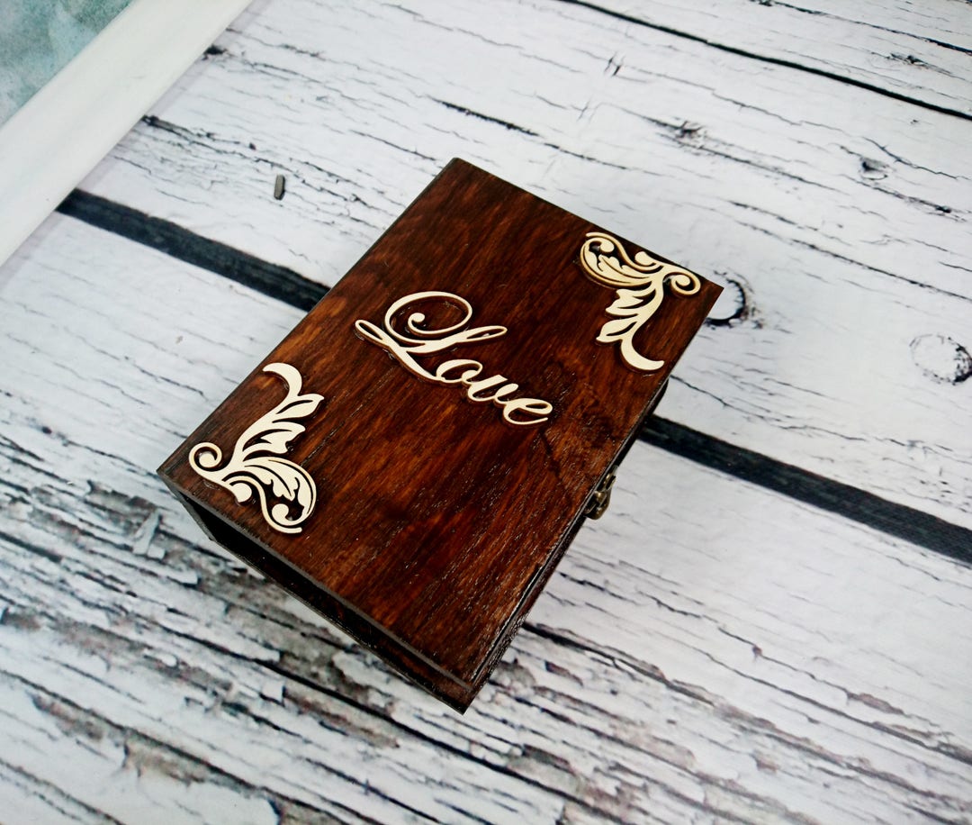 Book Shaped Wedding Ring Box: Rustic Burlap, Shabby Chic - Etsy
