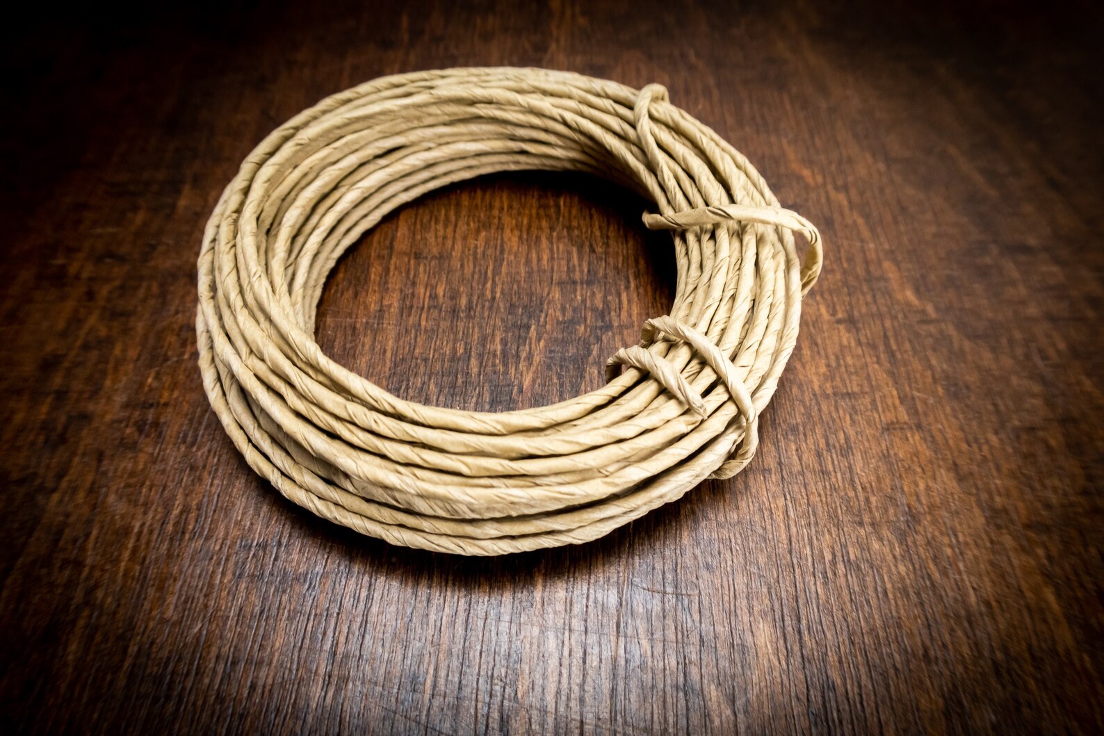 Paper Covered Rustic Floral Wire Brown Green Beige Cord - Etsy