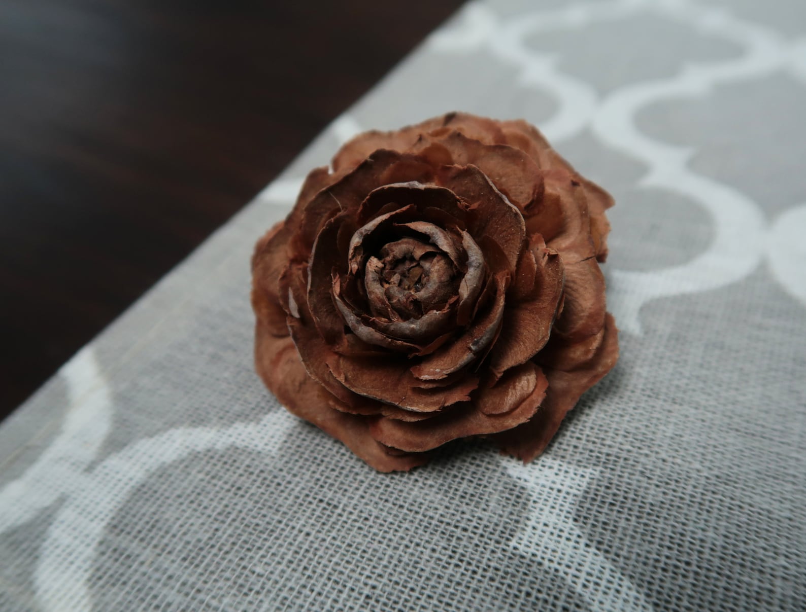 Cedar Rose Cone Wedding Flowers Brown Diy Bouquet Floristic | Etsy
