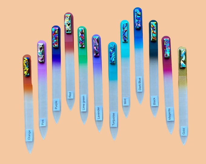 Nail File Crystal Nail File With Pink Hard Case - Etsy