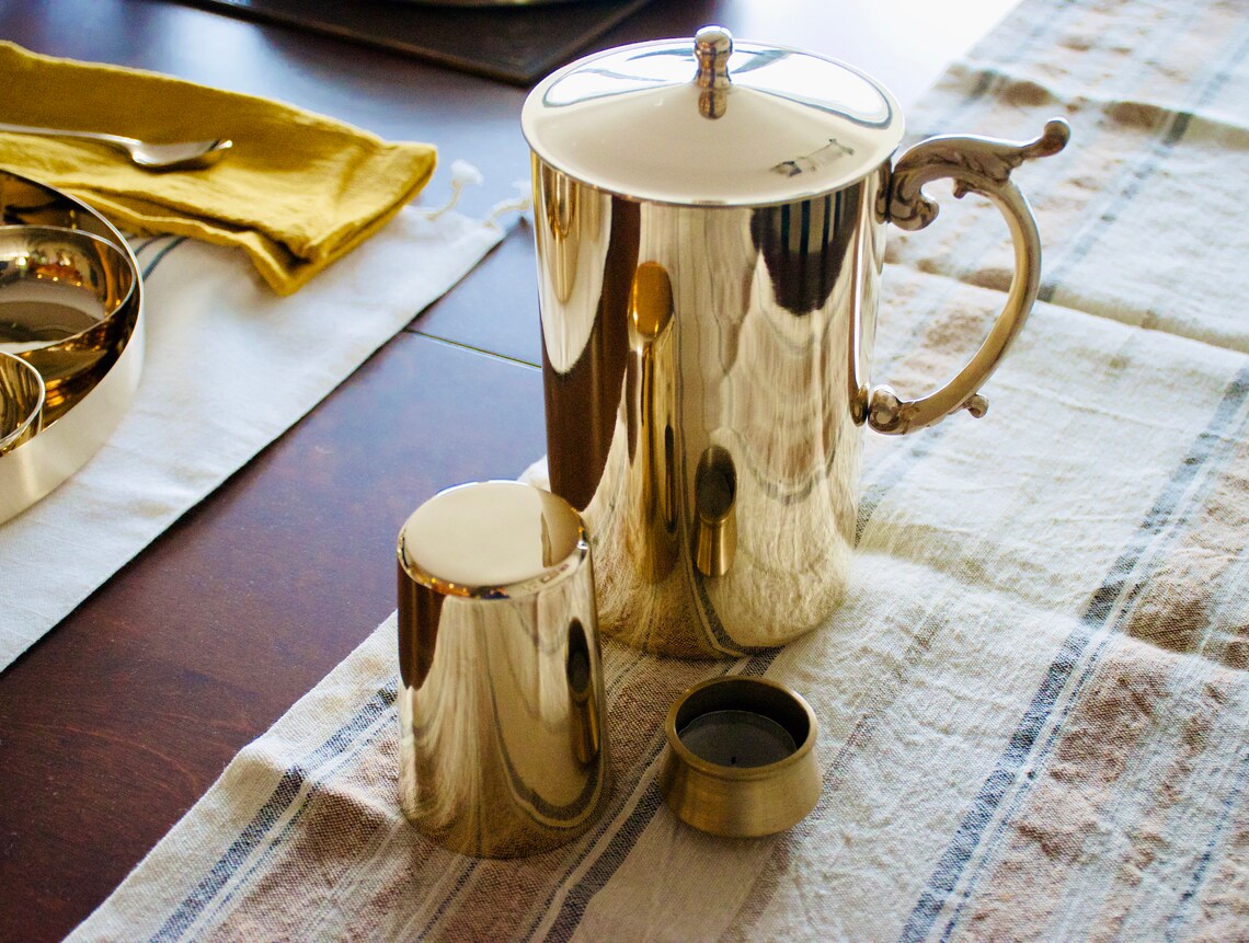 Handcrafted Pure Bronze (kansa) Pitcher – Ayurvedic Water Jug| Bronze ...