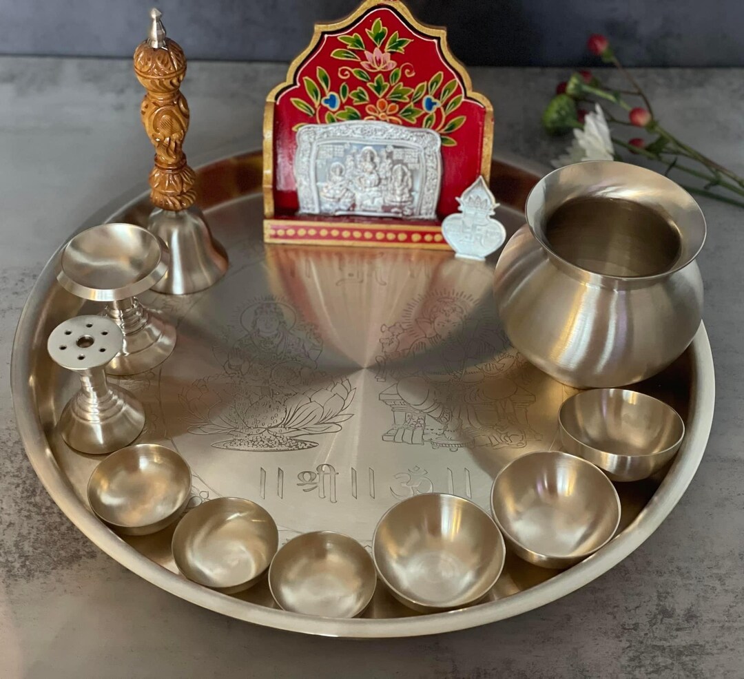 Kansa Lakshmi Pooja Set Diwali in Handcrafted Gift Box - Etsy