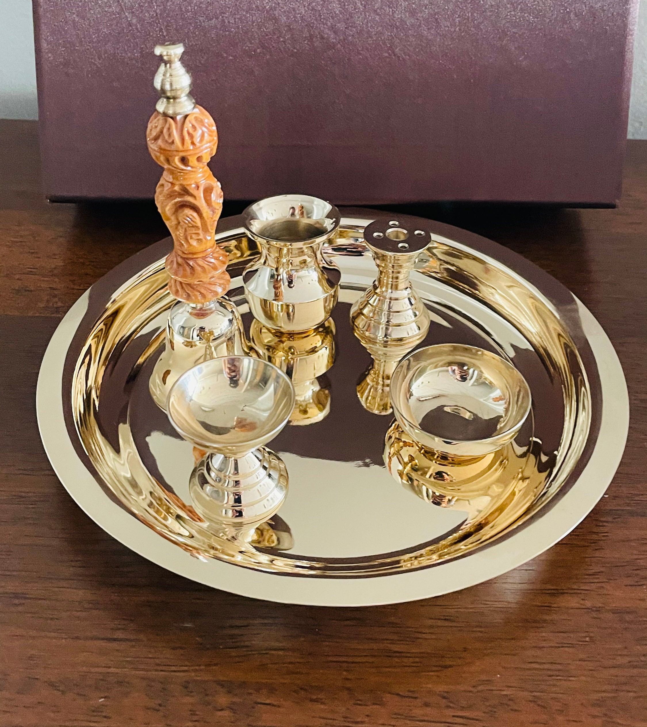 Pure Bronze Small Pooja Set - Etsy