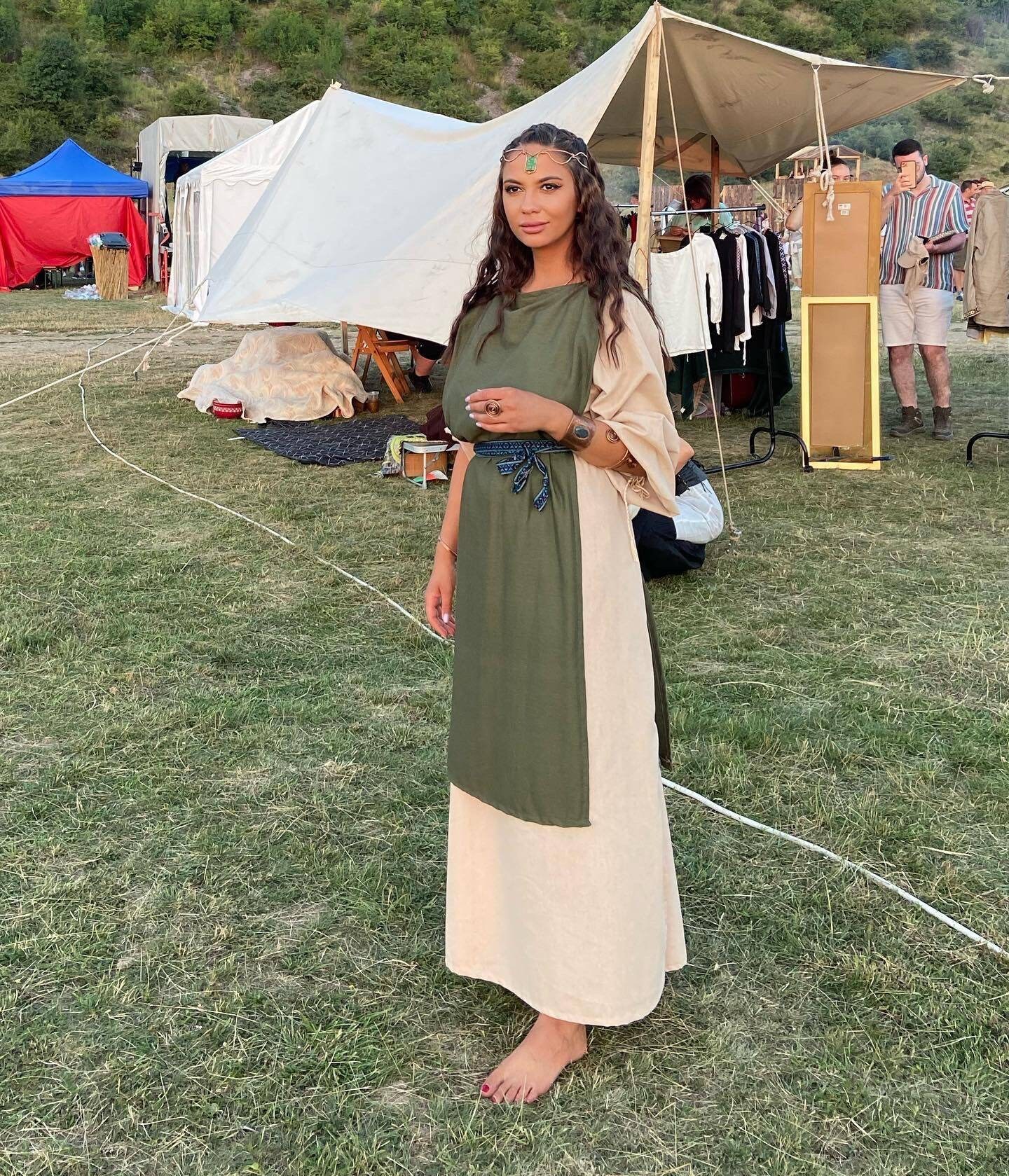 Pagan Ancient Medieval Linen Dress/dacian/viking/ritual /ethnic Witch ...