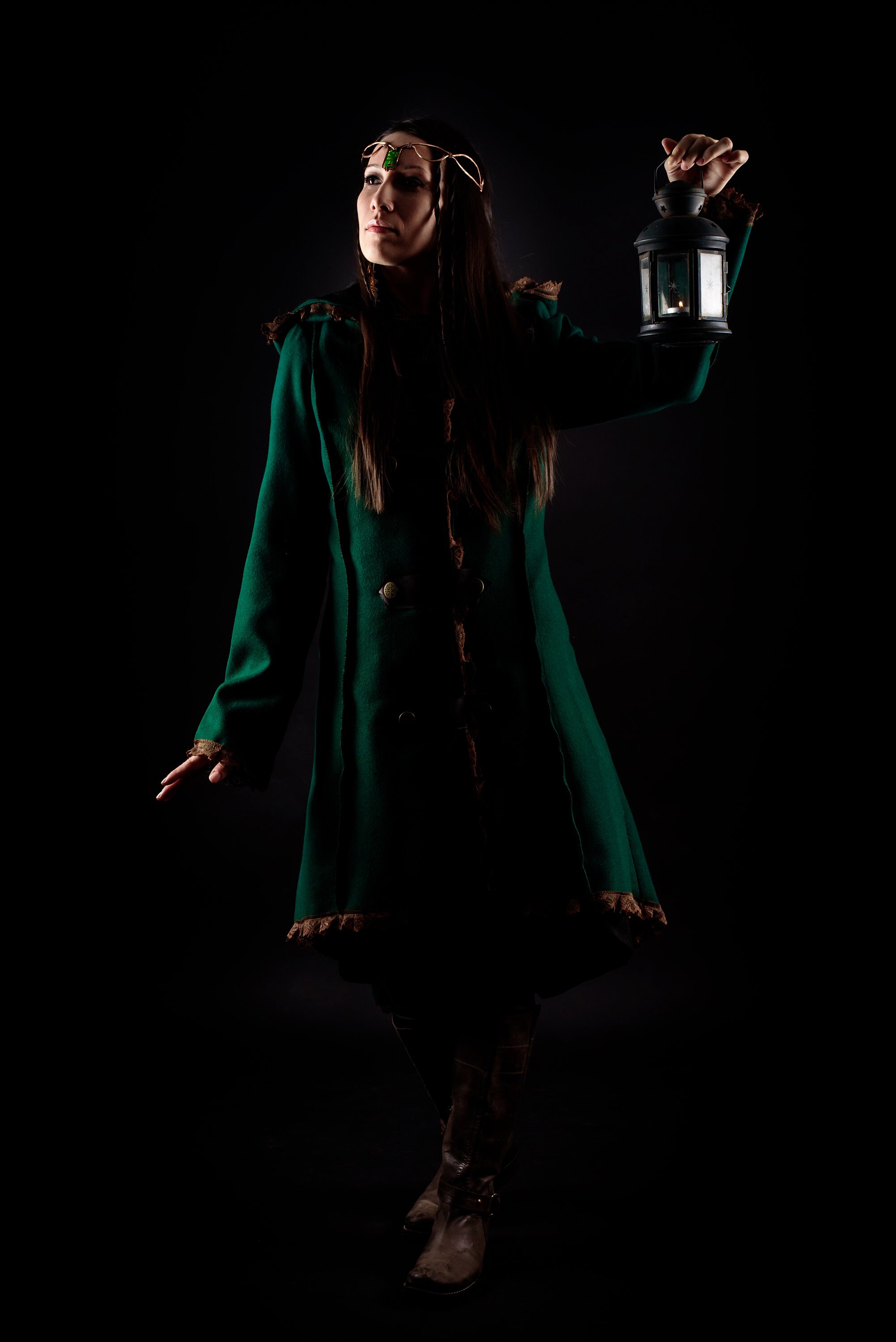 Fairy Forest Wool Hooded Coat Leather/ Psy/ Etnic/ Pagan/ Hippie/ Witch ...