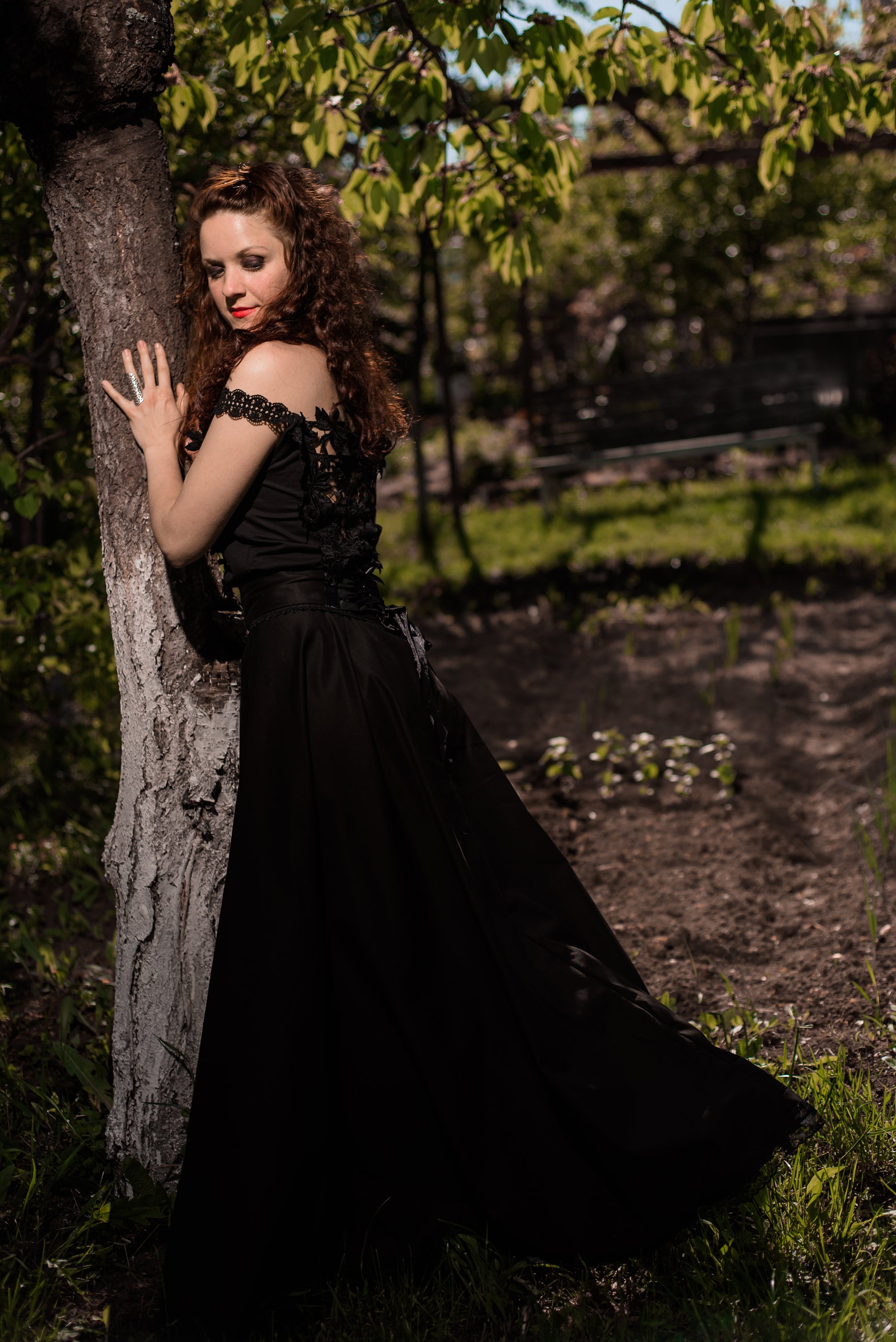 Cotton Dress With Lace and Corset/ Gothic/ Witch/ Ritual/ Festival ...