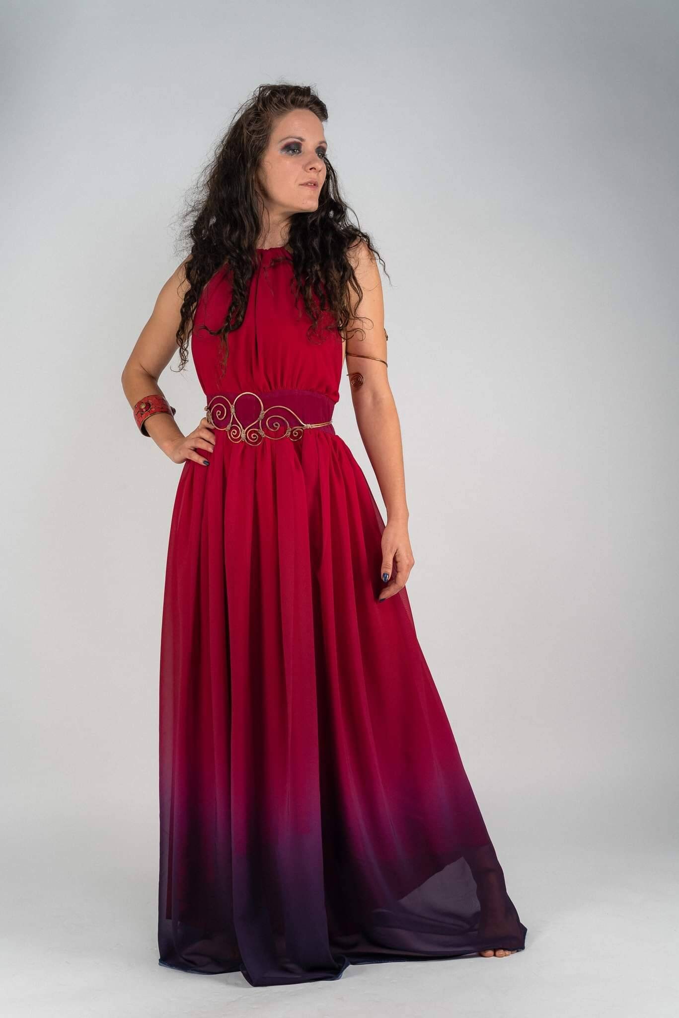 Melisandre Fire Dress/ Ancient Dress/ Goddess Passion /sensuality/ Veil ...