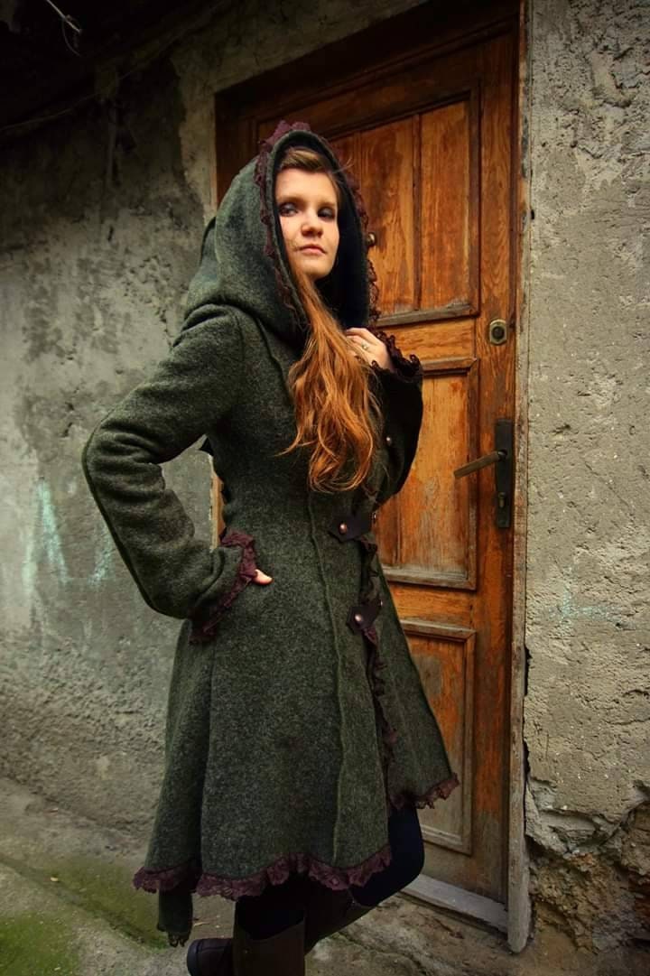Winter Fairy/wool Jacket/boho Witch /custom Viking Leather/ Cold Times ...
