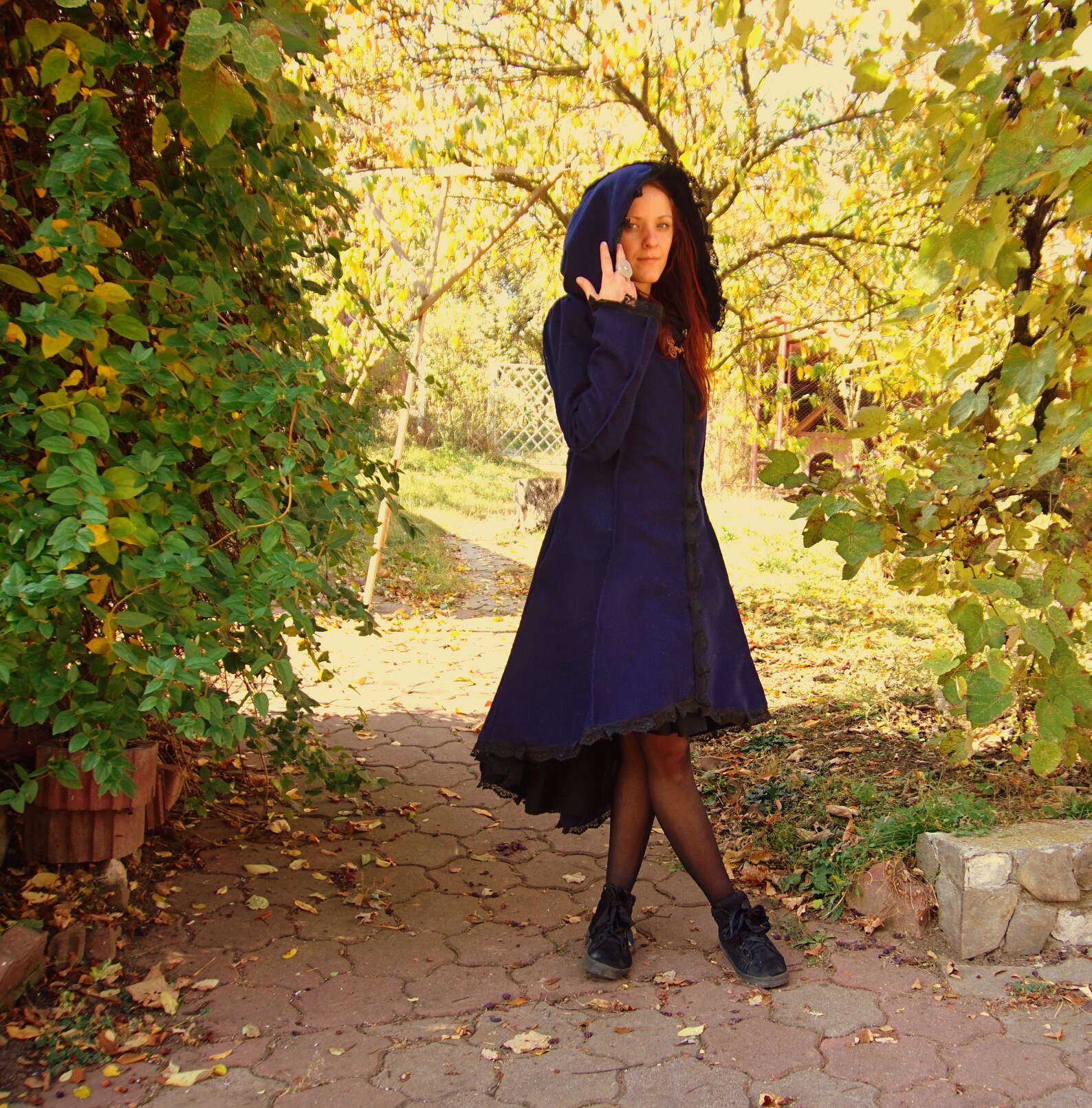 Fairy Forest Wool Hooded Coat / Psy/ Etnic/ Pagan/ Hippie/ Witch ...