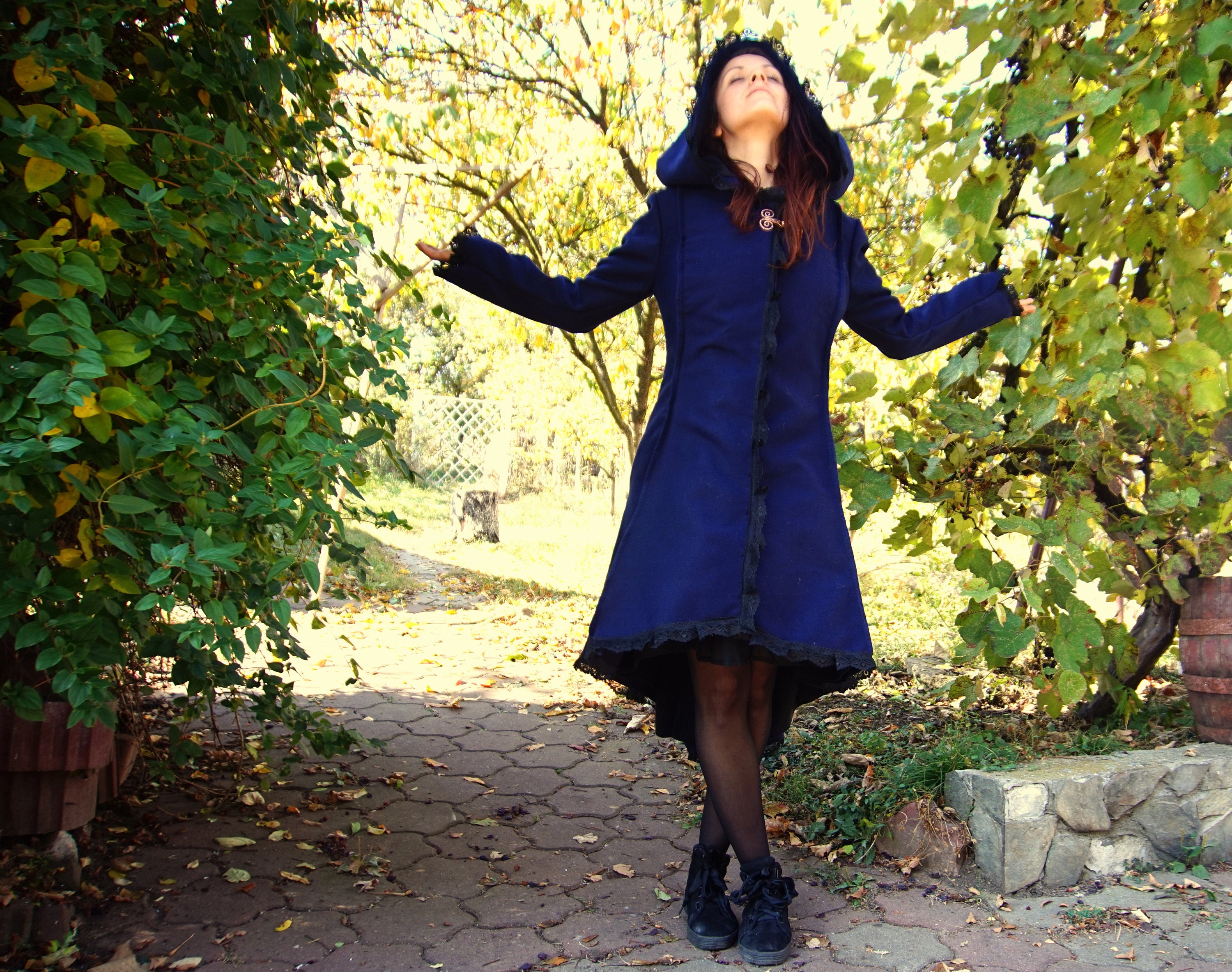 Fairy Forest Wool Hooded Coat / Psy/ Etnic/ Pagan/ Hippie/ Witch ...