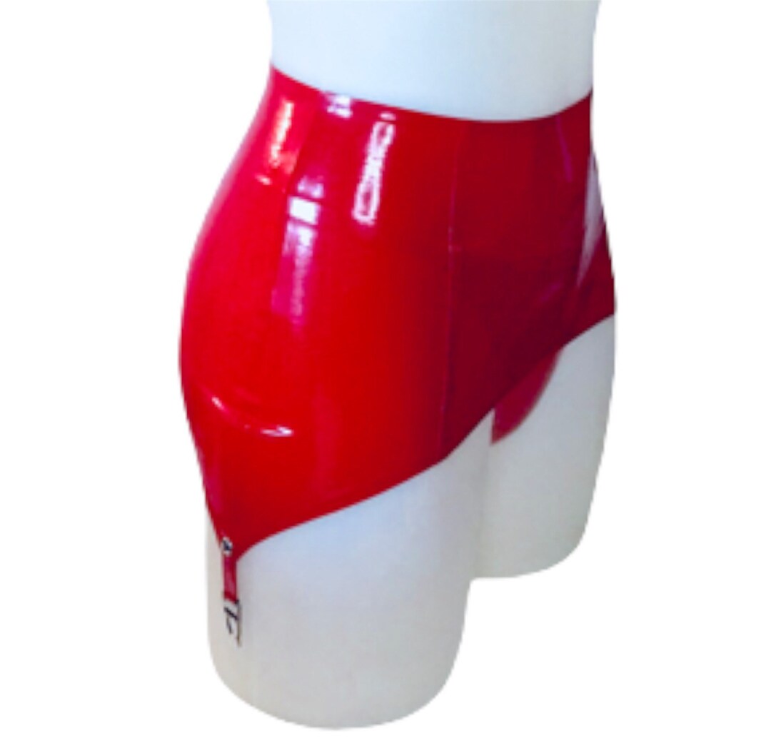 Latex Hollow Out Garter, Suspender Belt 2 Straps, Girdle Skirt, Rubber ...