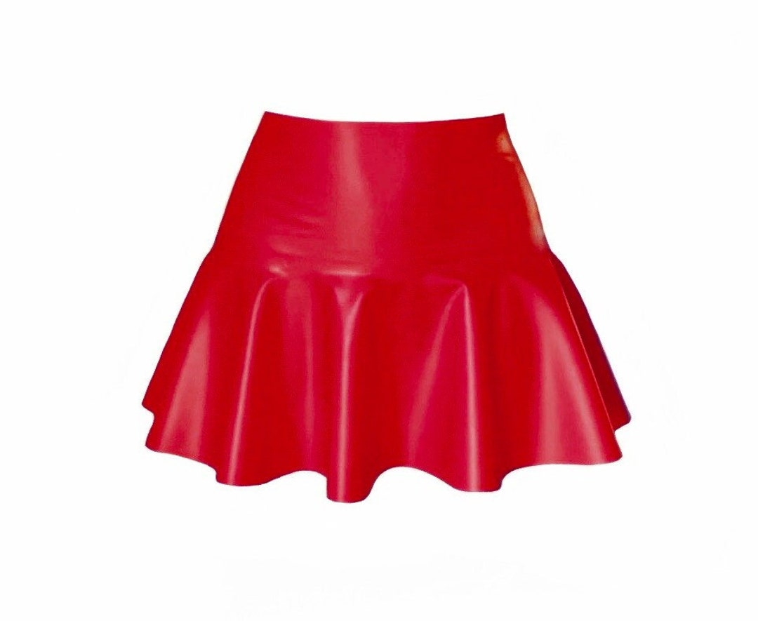 Latex Mini Rok, Latex Skater Rok, Flounce, Latex Barbie rok, Danser ...