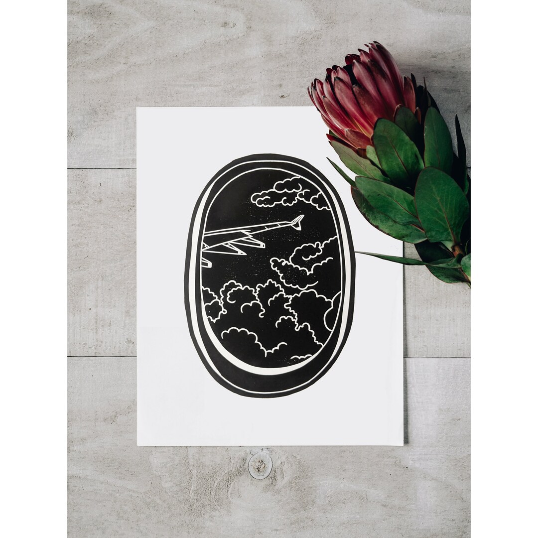 Airplane Window Print Airplane Art Wanderlust Print - Etsy